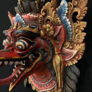 Garuda Wooden Mask, Garuda Mask, Barong Bali Mask, Wooden Balinese Mask ...