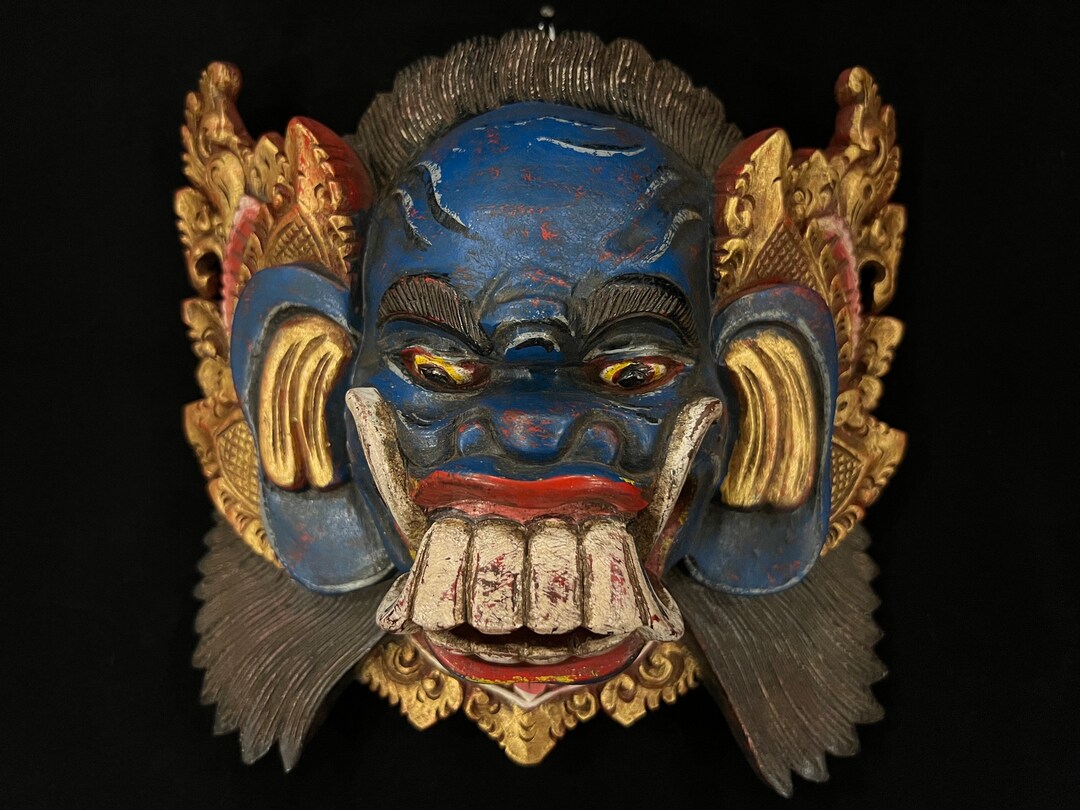 Antique Celuluk Wooden Mask Balinese Mythology Wooden Mask Wall Mask ...