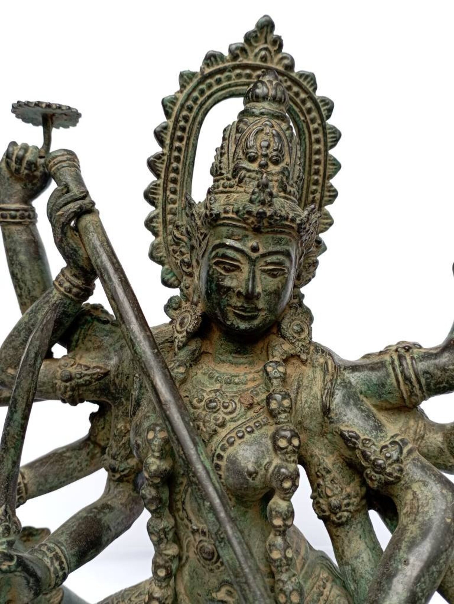 Mahakali Bronze Statue Maa Kali Sculpture Ten Arms Maha Kali Statue ...