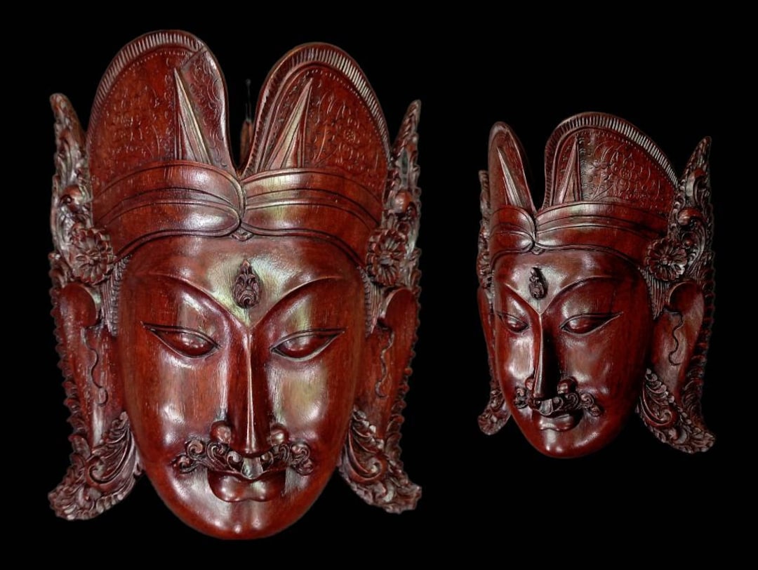 Rama Mask, Ramayana Story, Wedding Wooden Mask, Wooden Balinese Mask ...