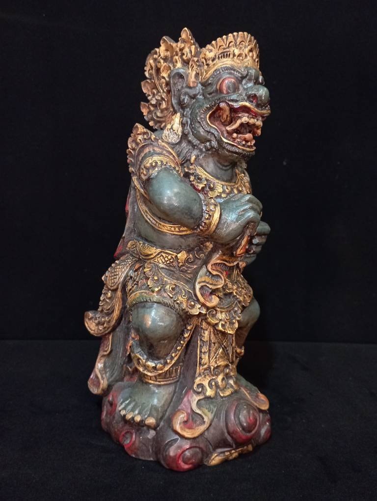 Rakshasa Wooden Sculpture Balinese Giant Wood Statue Hand Carving Art ...