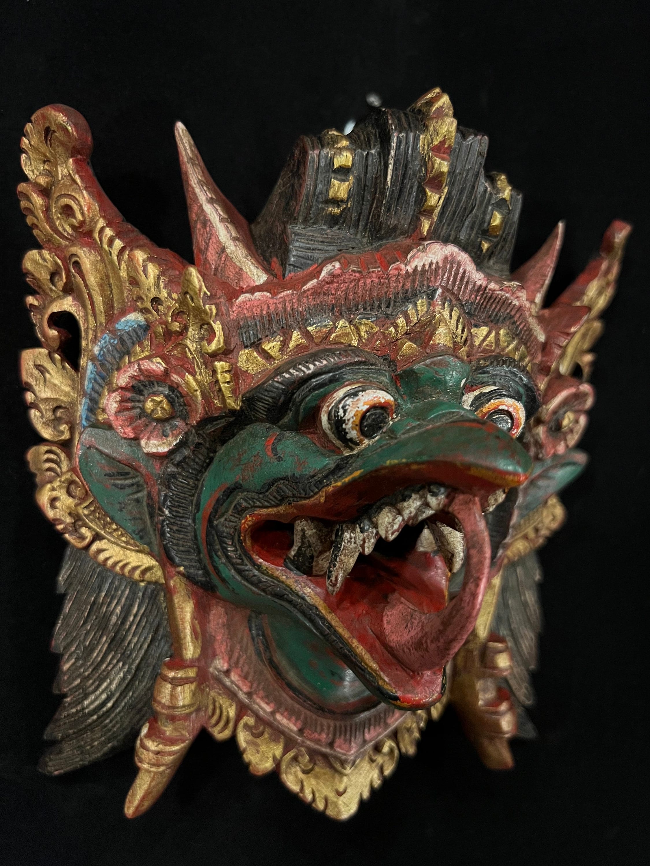 Antique Garuda Wooden Mask Balinese Paksi Mask Barong Mask Wall Mask ...