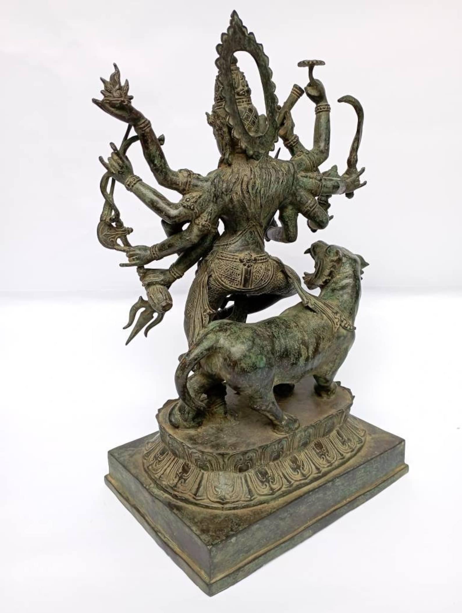 Mahakali Bronze Statue Maa Kali Sculpture Ten Arms Maha Kali - Etsy
