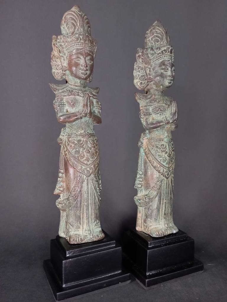 Vintage Rama Sita Bronze Statue Balinese Sculpture Couple Bronze ...