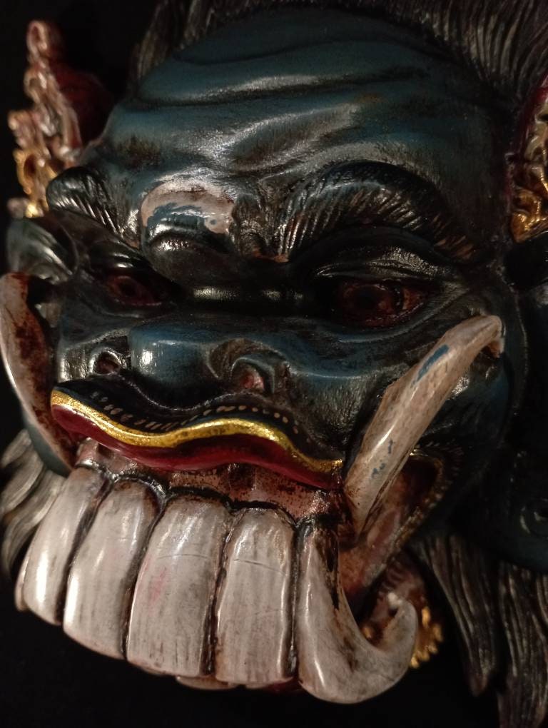 Celuluk Wooden Mask Balinese Mask Wood Carving Wall Mask Decor Wooden ...