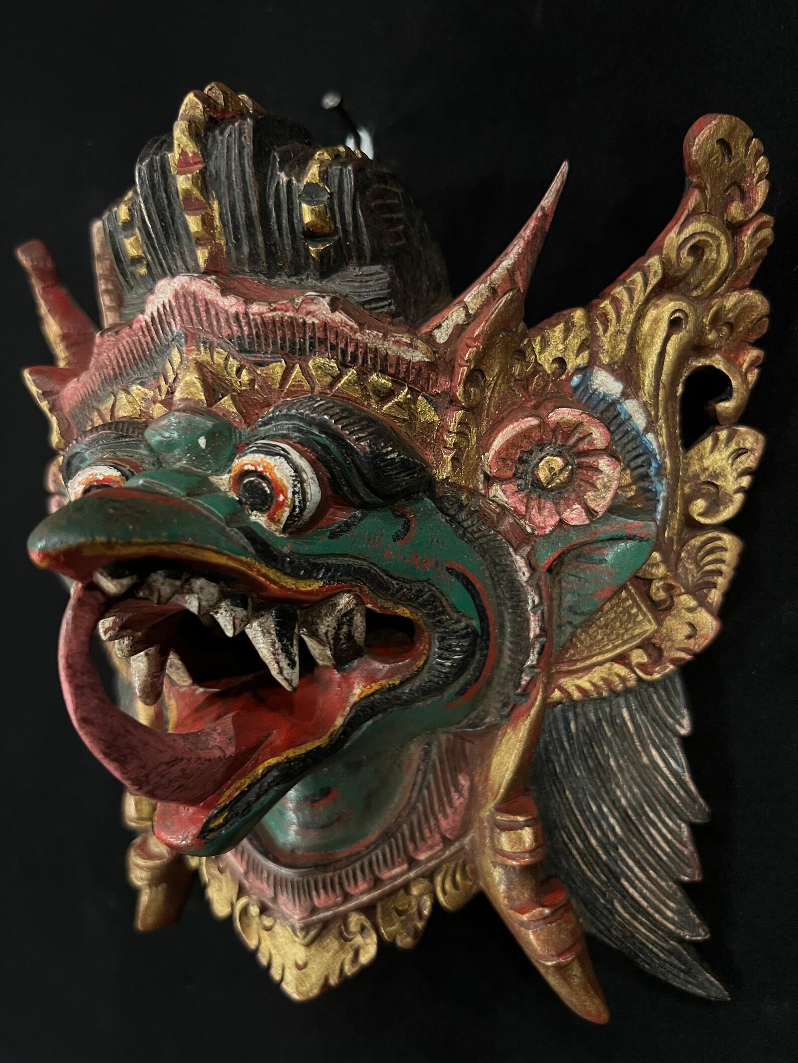 Antique Garuda Wooden Mask Balinese Paksi Mask Barong Mask Wall Mask ...