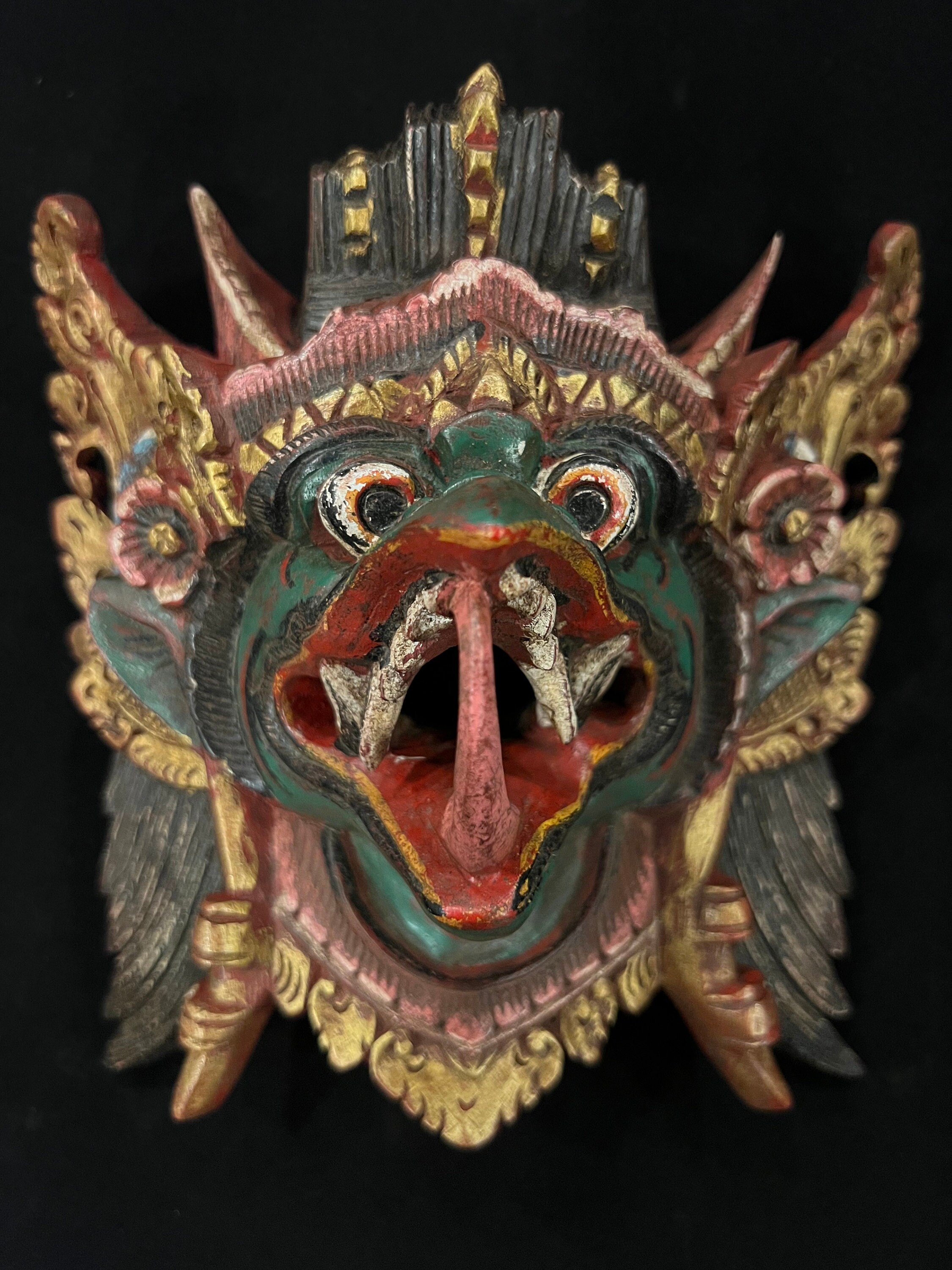 Antique Garuda Wooden Mask Balinese Paksi Mask Barong Mask Wall Mask ...