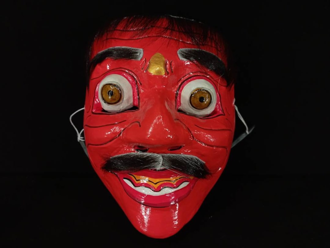 Jauk Keras Wooden Mask Balinese Dance Mask Wall Mask Decor Wood Bali ...