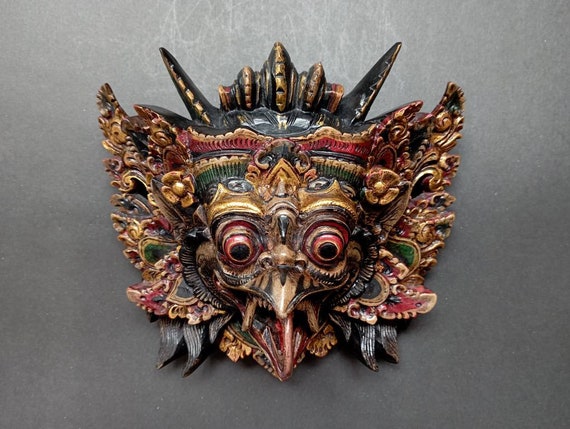 Sculpture Wall Decor Paksi Mask Garuda Wooden Mask Wooden Balinese Mask ...