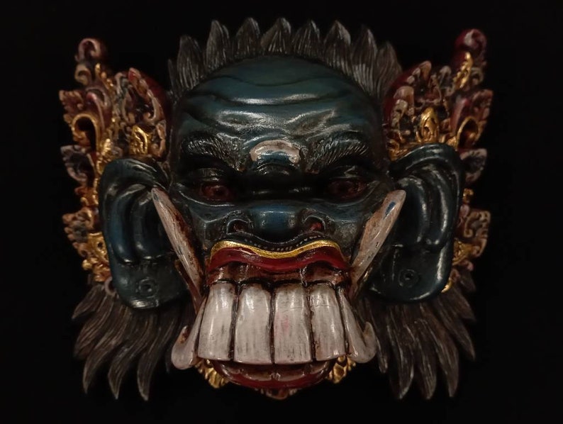 Celuluk Wooden Mask Balinese Mask Wood Carving Wall Mask Decor Wooden ...