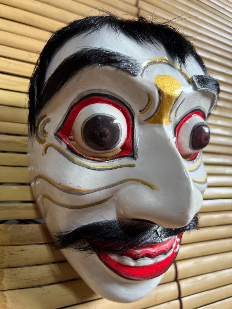 Jauk Manis Wooden Mask Balinese Dance Mask Wall Mask Decor Wood Bali ...