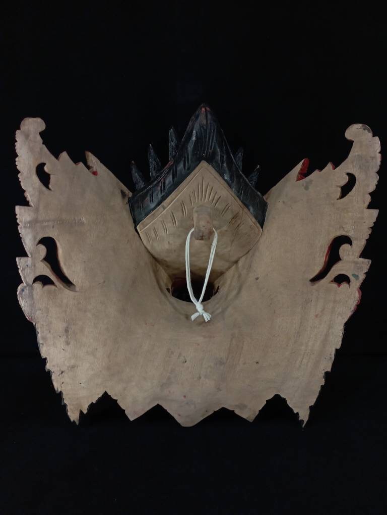 Antique Narasimha King Lion Wooden Mask Balinese Barong Mask Wall Mask ...