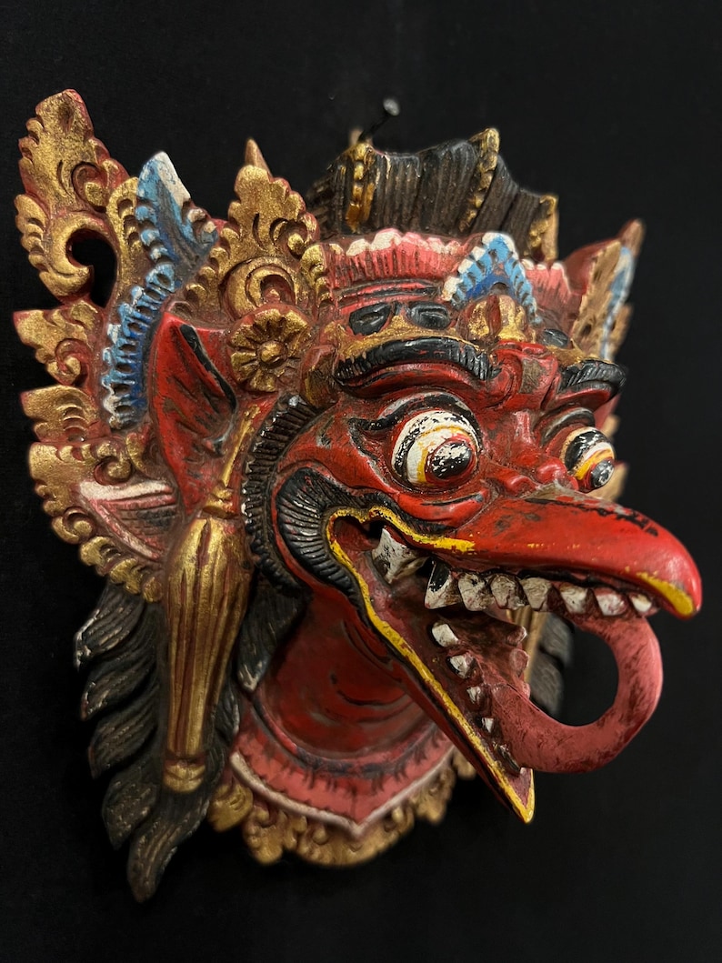 Garuda Wooden Mask, Garuda Mask, Barong Bali Mask, Wooden Balinese Mask ...