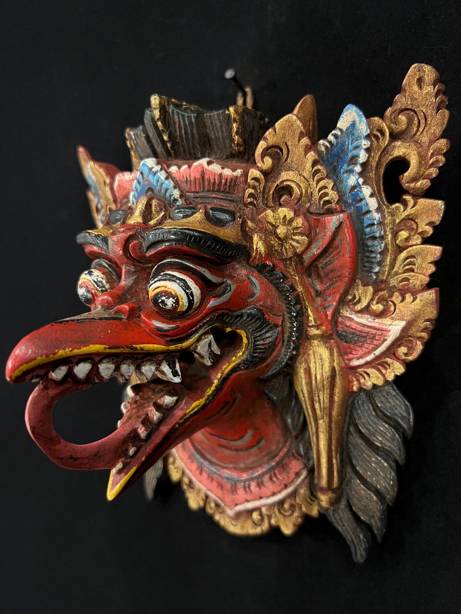 Garuda Wooden Mask, Garuda Mask, Barong Bali Mask, Wooden Balinese Mask ...