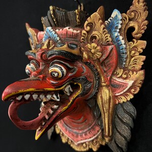 Garuda Wooden Mask, Garuda Mask, Barong Bali Mask, Wooden Balinese Mask ...