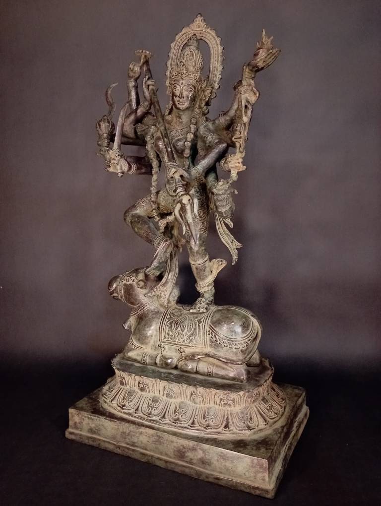 Bronze Mahakali Statue, Ten Arms Maa Kali Figurine - Etsy