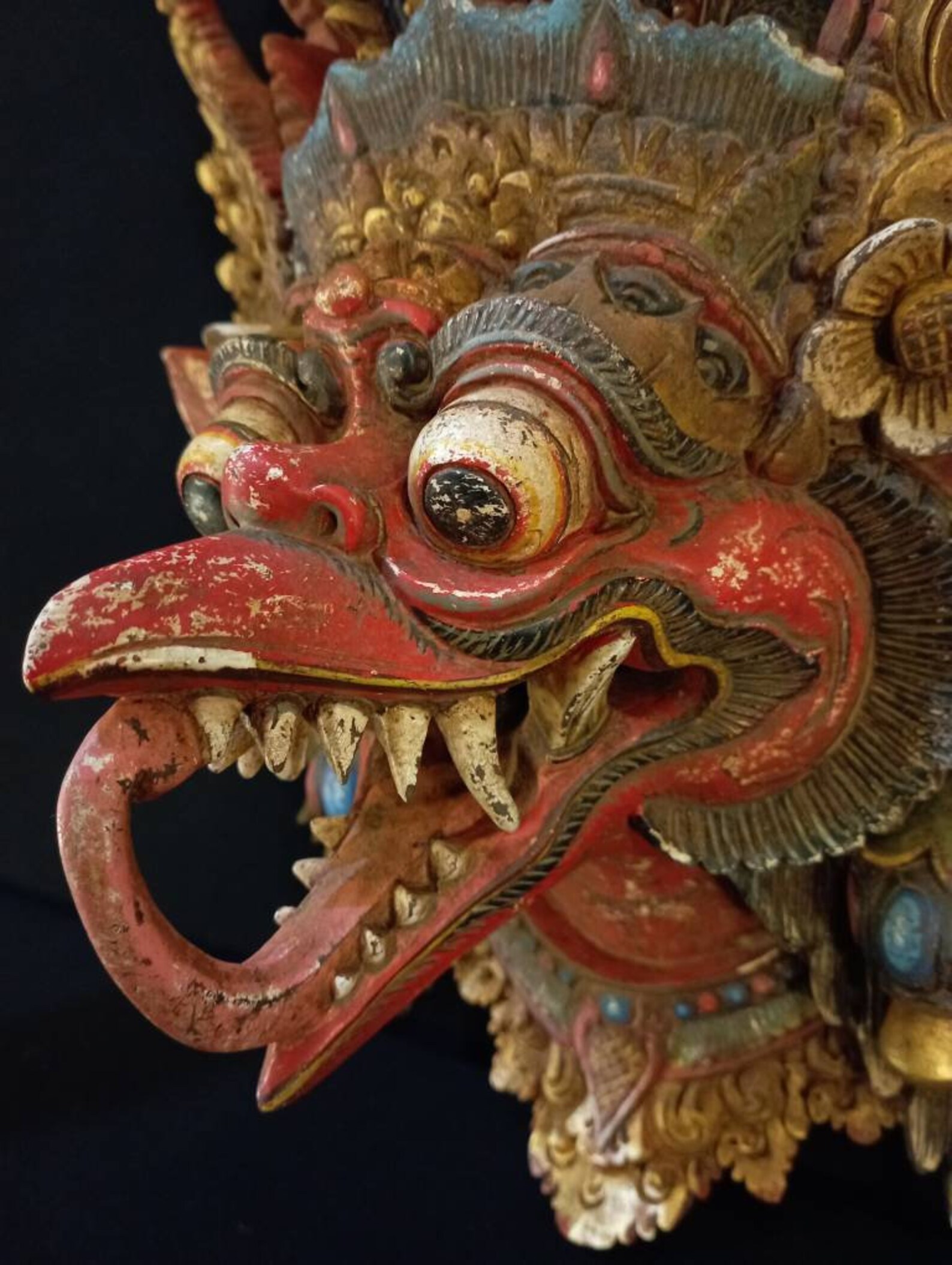 Antique Garuda Wooden Mask Balinese Mask Wood Carving Wall Mask Decor ...