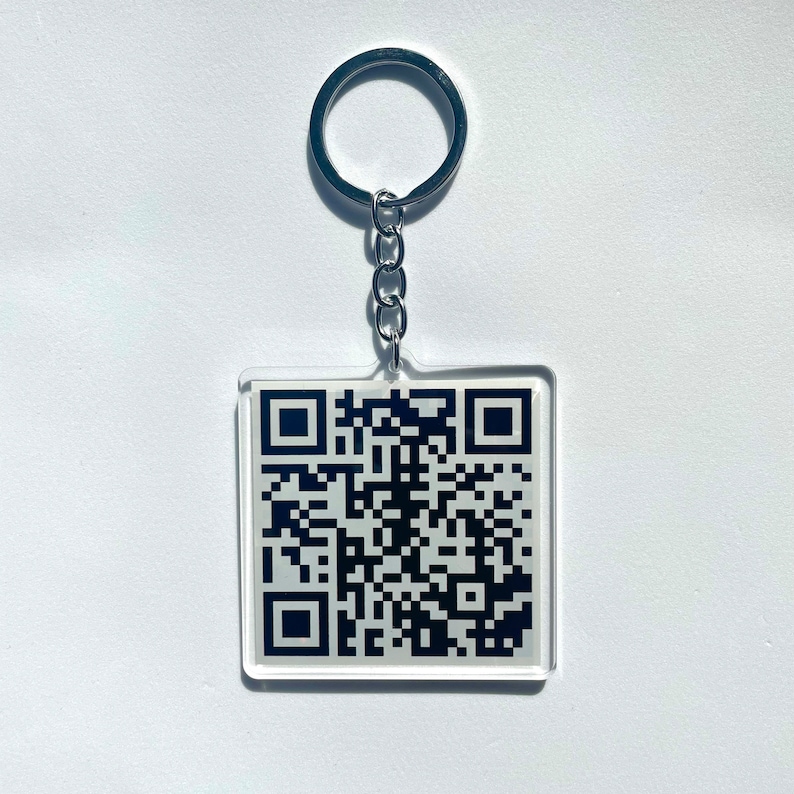 Rick Roll Meme Qr Code Keyring Etsy Uk