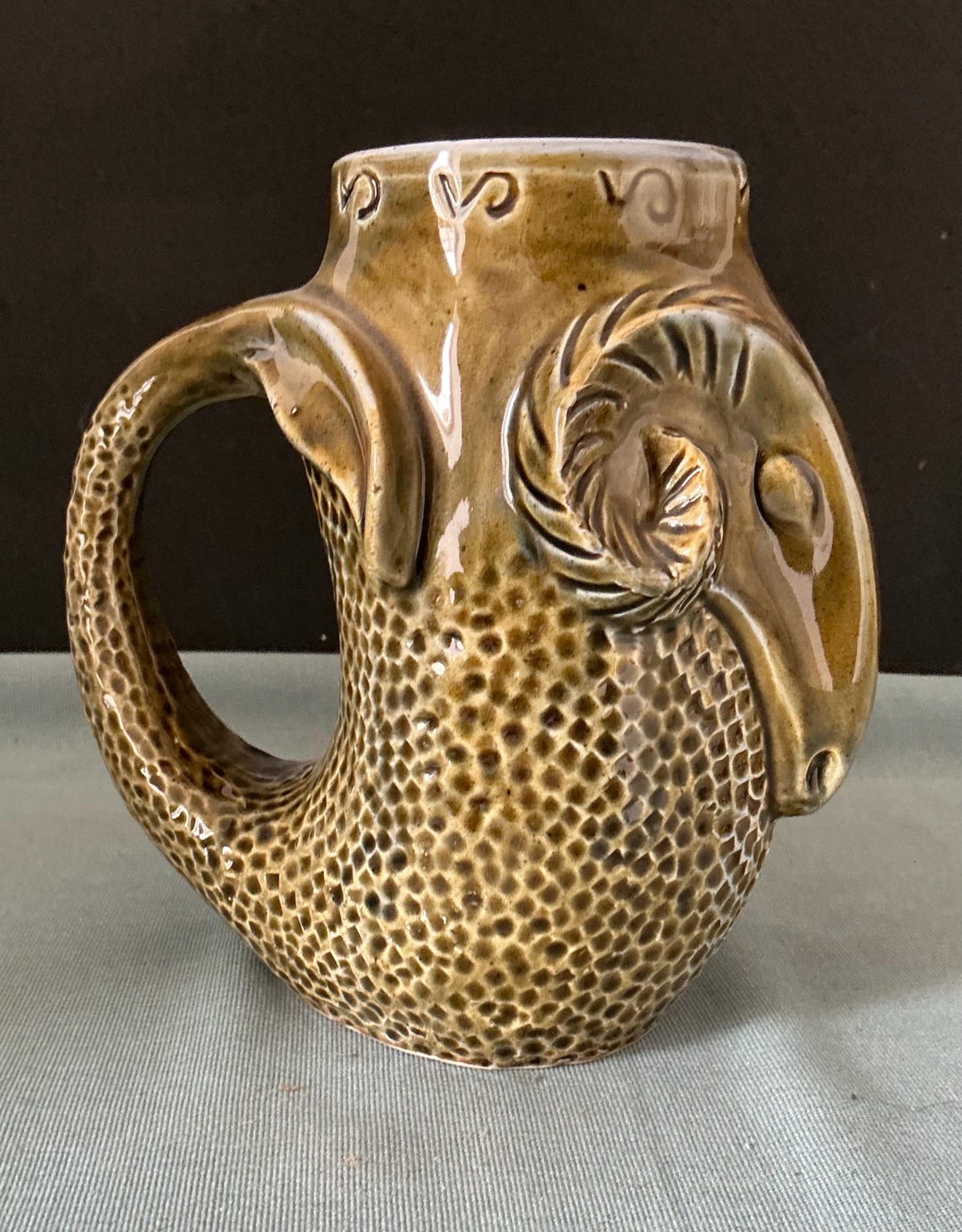 Goat Head Pottery Vase: Unusual Malta Tankard - Etsy