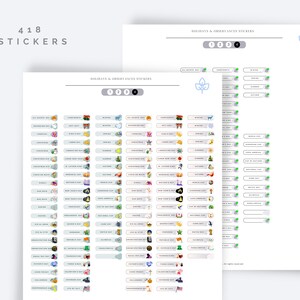 Holidays & Observances Digital Sticker Collection | PNG Files ...