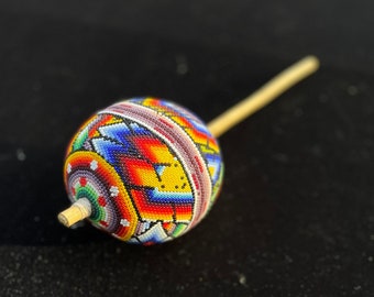 Wixarika Huichol Rattle Peyote Hand Made Indigenous Art Blue Deer Fair ...