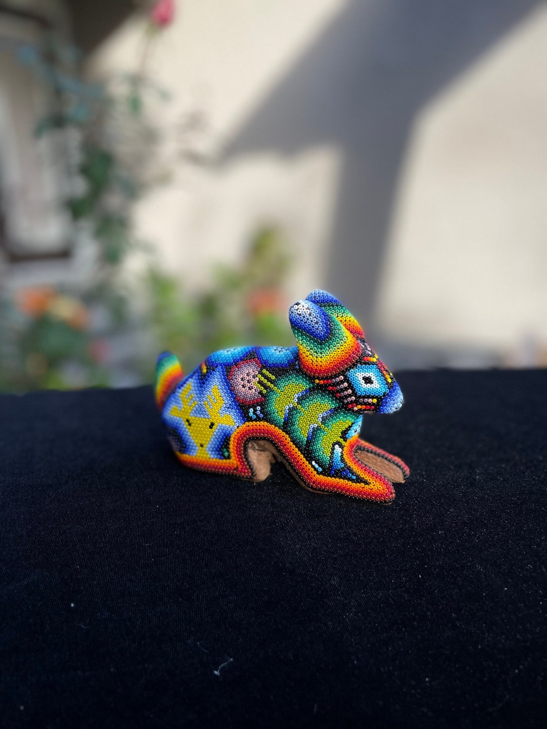 Wixarika Beaded Huichol Indigenous Fair Trade Beaded Rabbit Sculpture ...