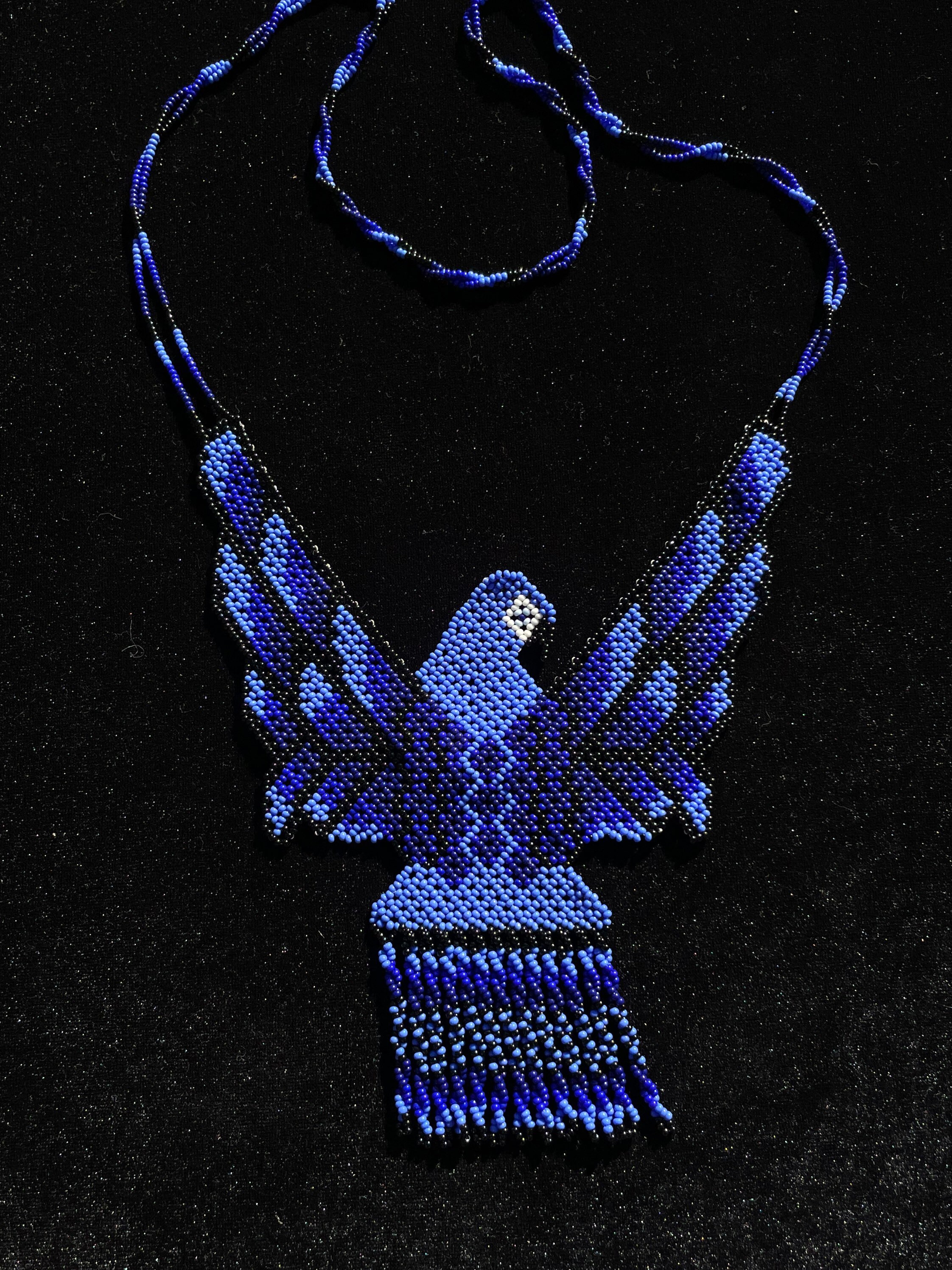 Wixarika Huichol Beaded Eagle Necklace Fair Trade Indigenous - Etsy
