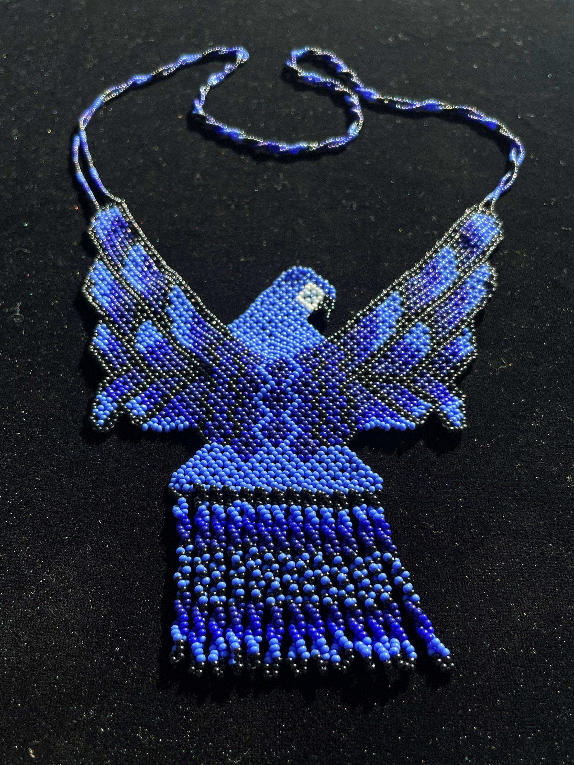 Wixarika Huichol Beaded Eagle Necklace Fair Trade Indigenous - Etsy