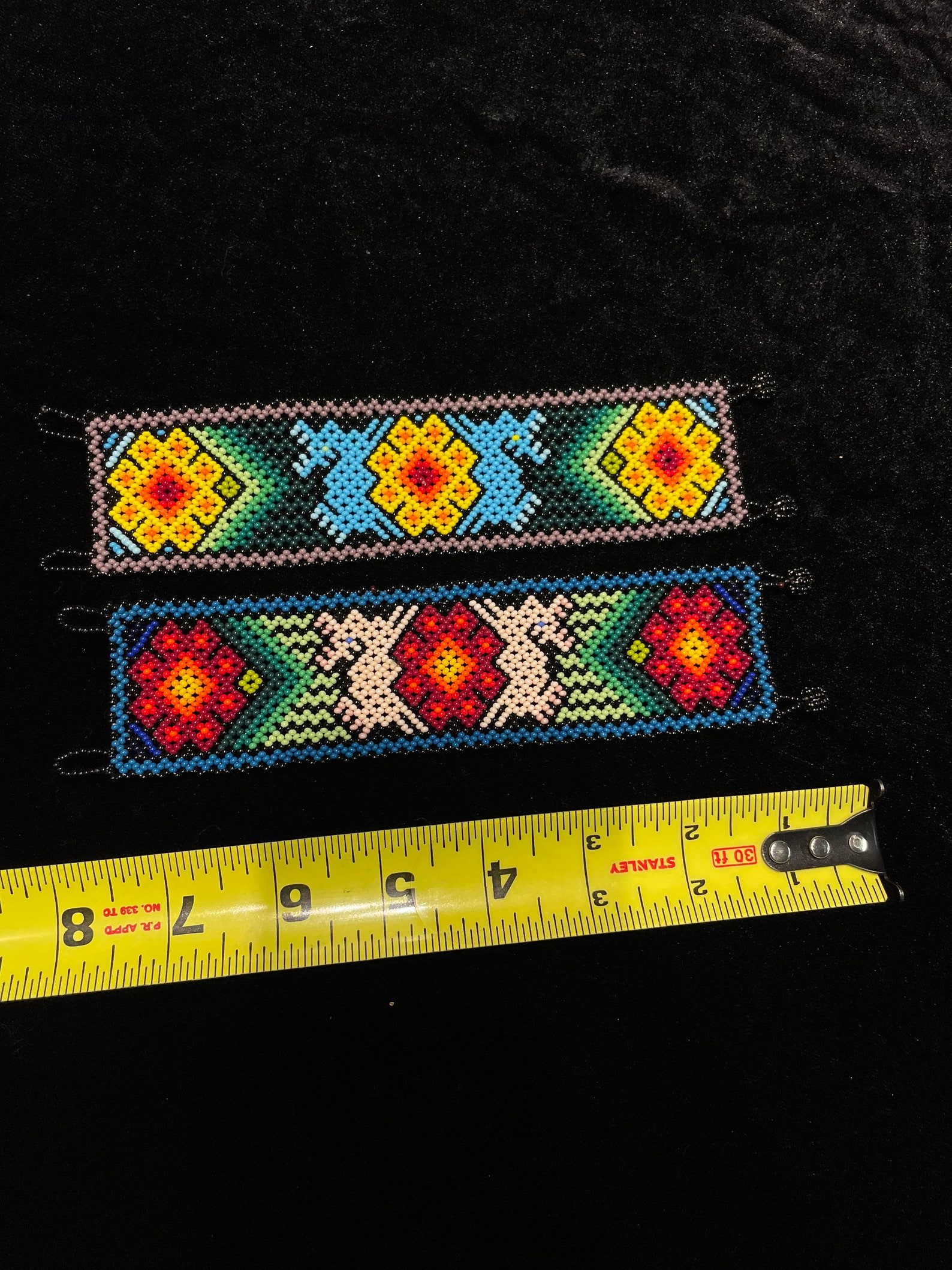 Wixarika Huichol Peyote Pattern Beaded Bracelet Genuine - Etsy