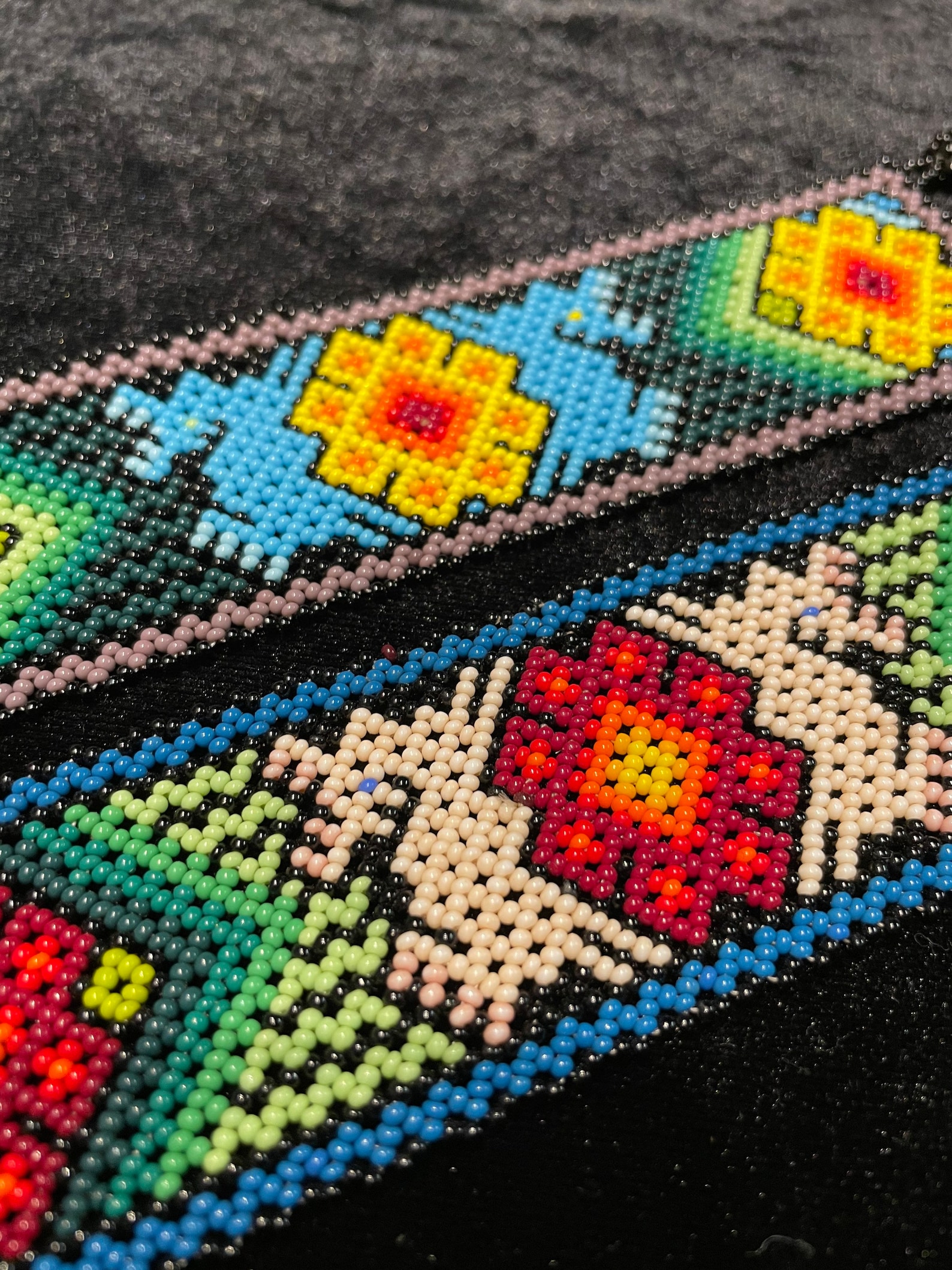 Wixarika Huichol Peyote Pattern Beaded Bracelet Genuine - Etsy