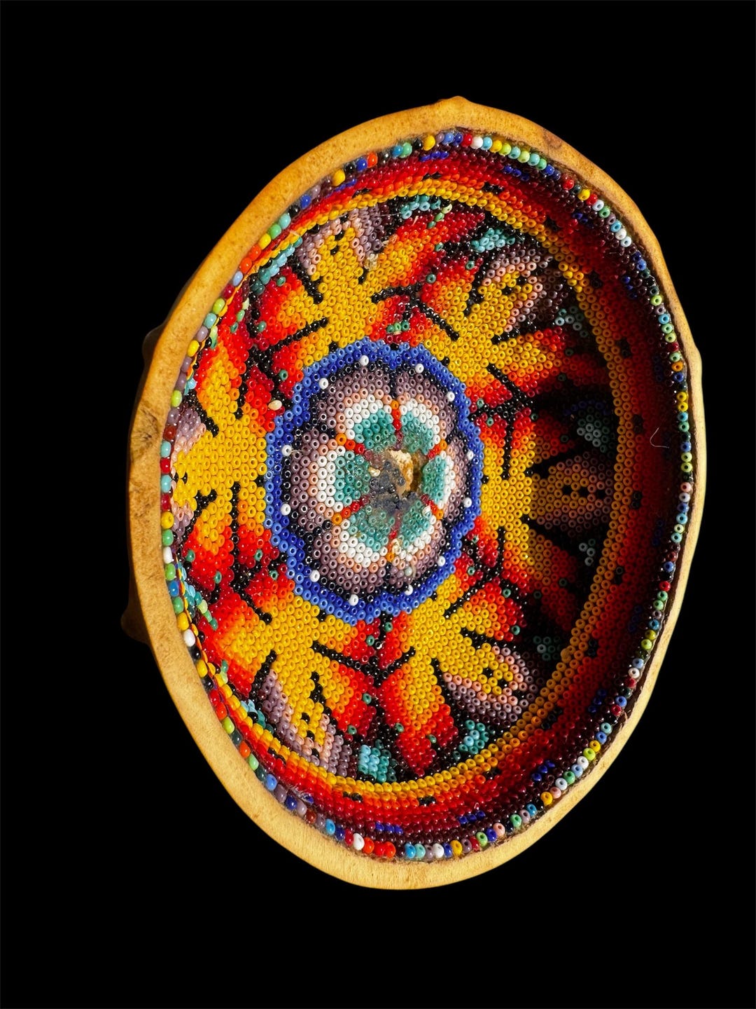 50% off DISCOUNT Huichol Beaded Gourd Wixarika Indigenous Art Hand Made ...