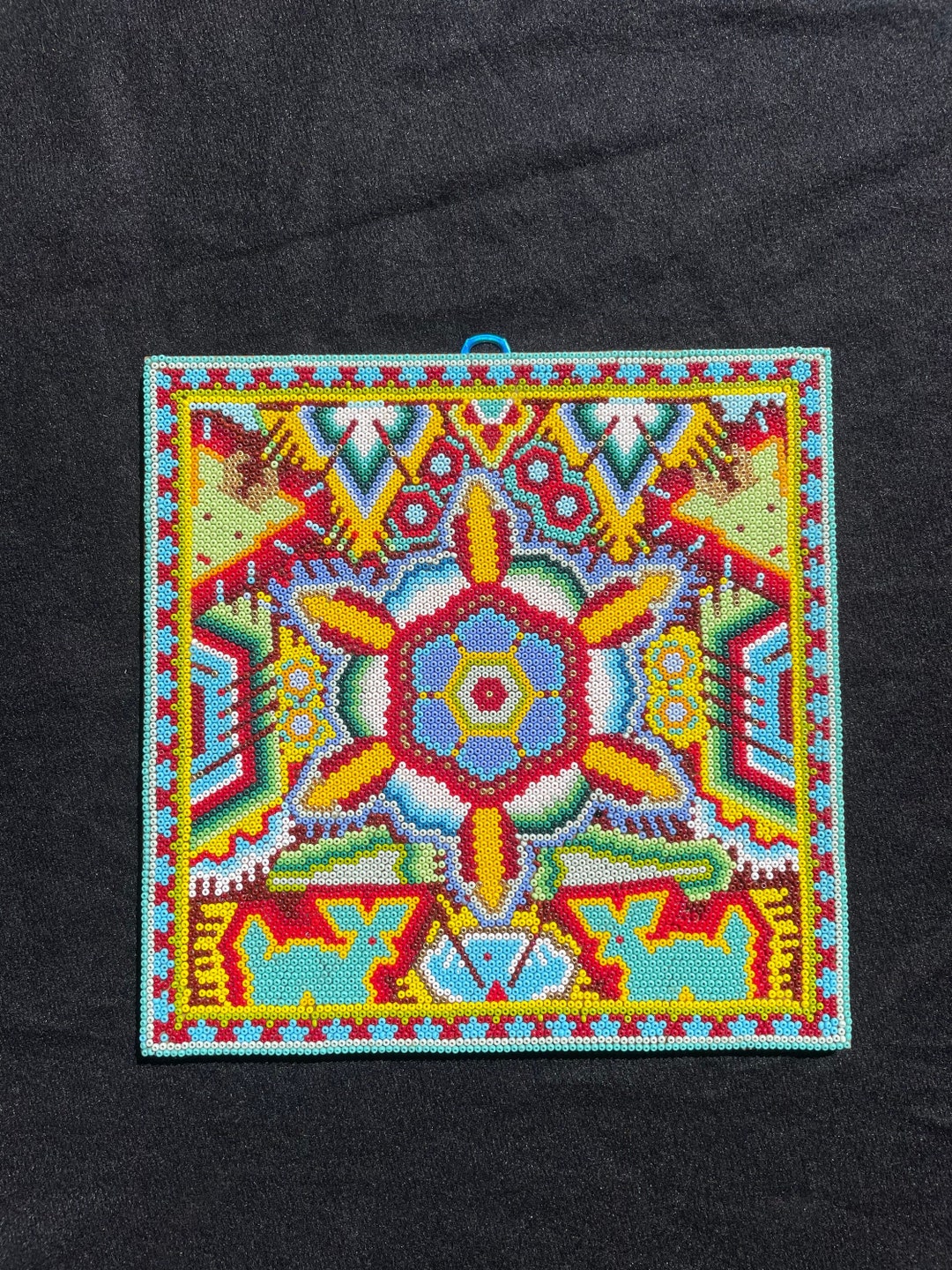 Huichol Beaded Painting Peyote Indigenous Made Fair Trade Peyote Art ...