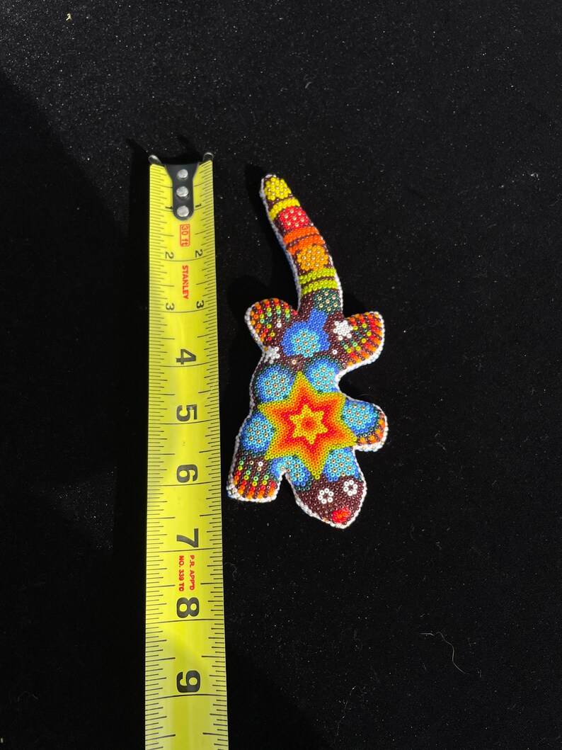 Beaded Huichol Indigenous Fair Trade Beaded Lizard Sculpture Genuine ...