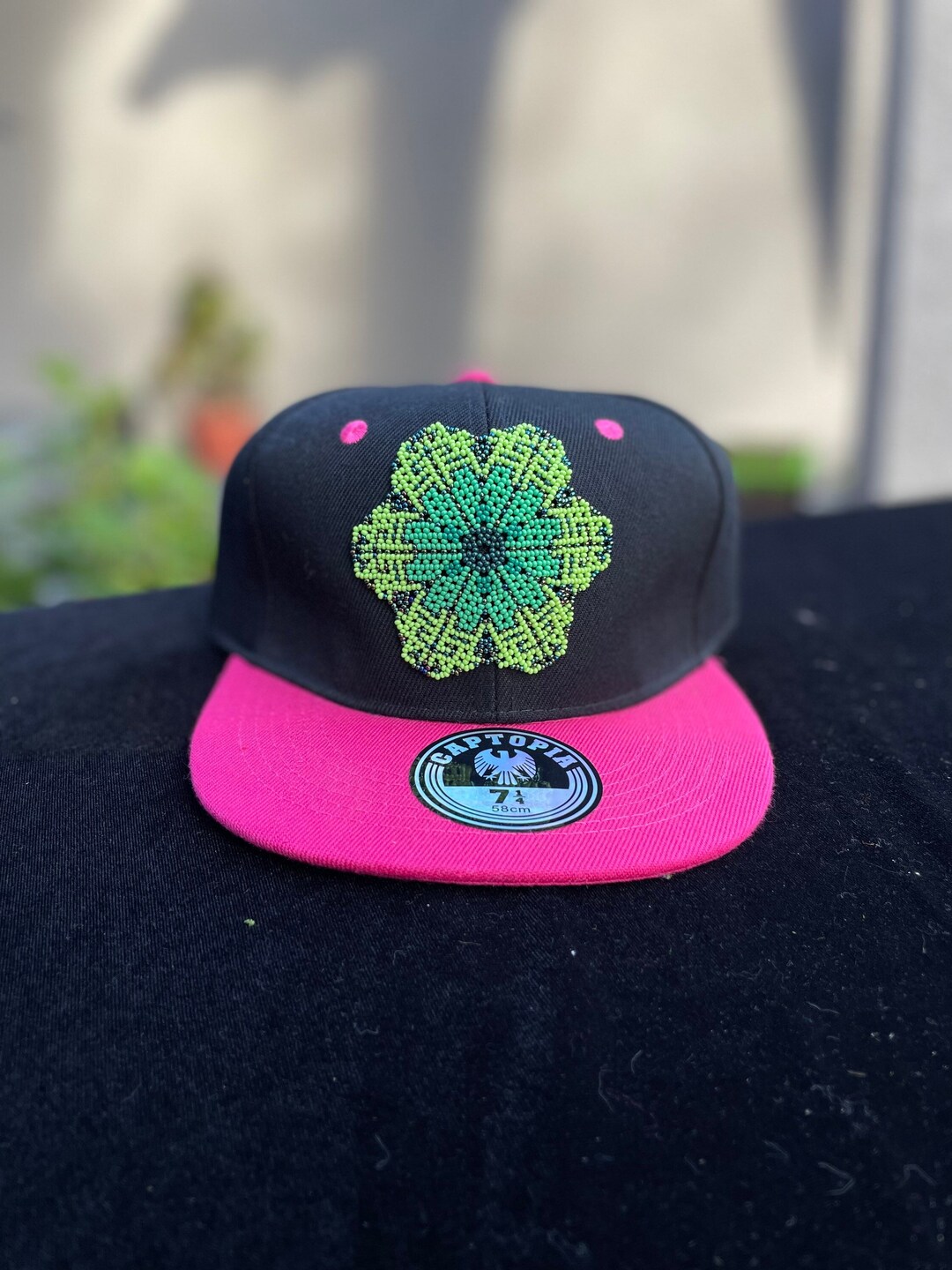 Wixarika Huichol Indigenous Fair Trade Peyote Beaded Baseball Hat ...