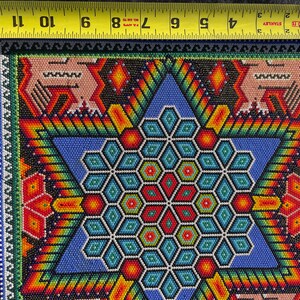 Huichol Beaded Painting Peyote Indigenous Made Fair Trade Peyote Art ...