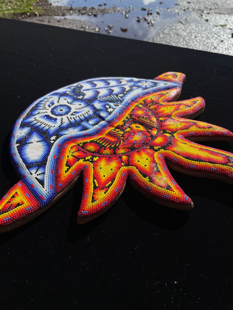 Wixarika Beaded Huichol Indigenous Fair Trade Beaded Sun & - Etsy