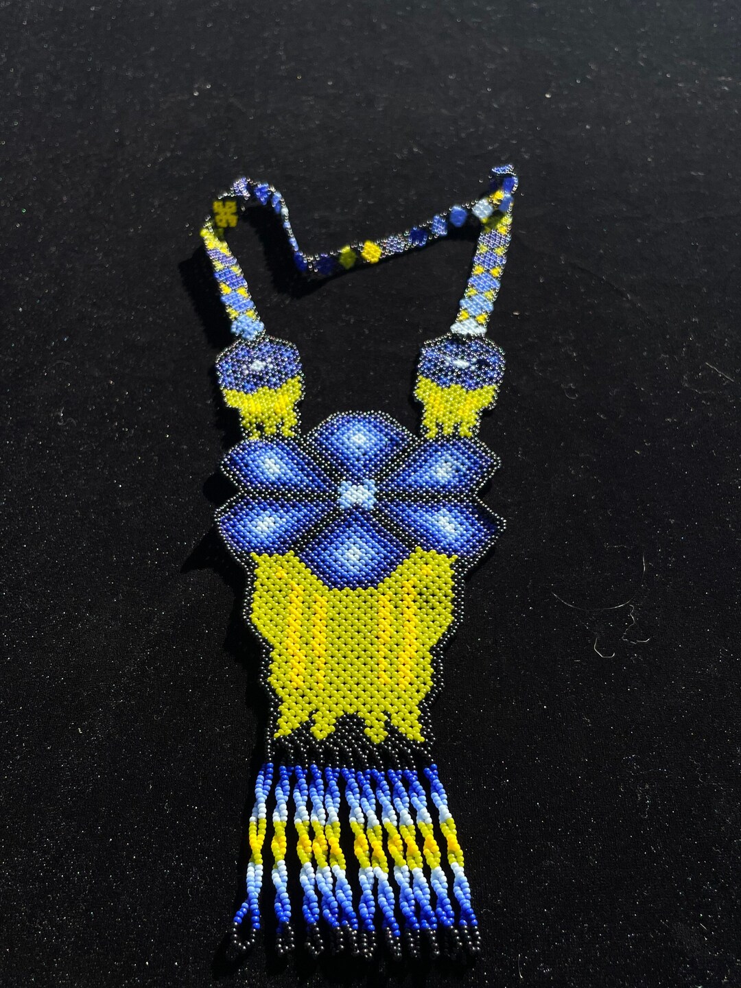Huichol Beaded Peyote Necklace Fair Trade Indigenous Jewelry Native ...