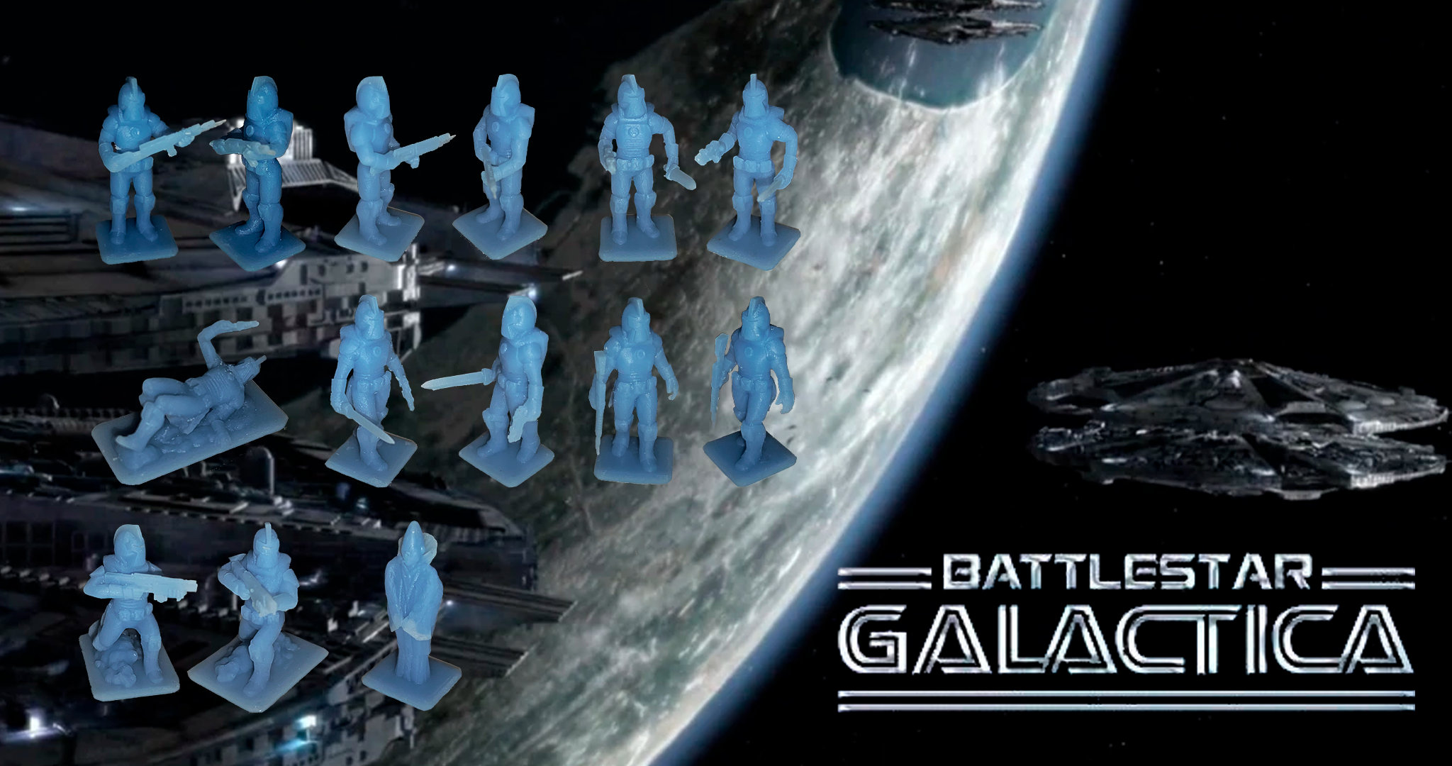 Lot of 14 Cylons Battlestar Galactica 1980 Series Figures - 1/72 Scale ...