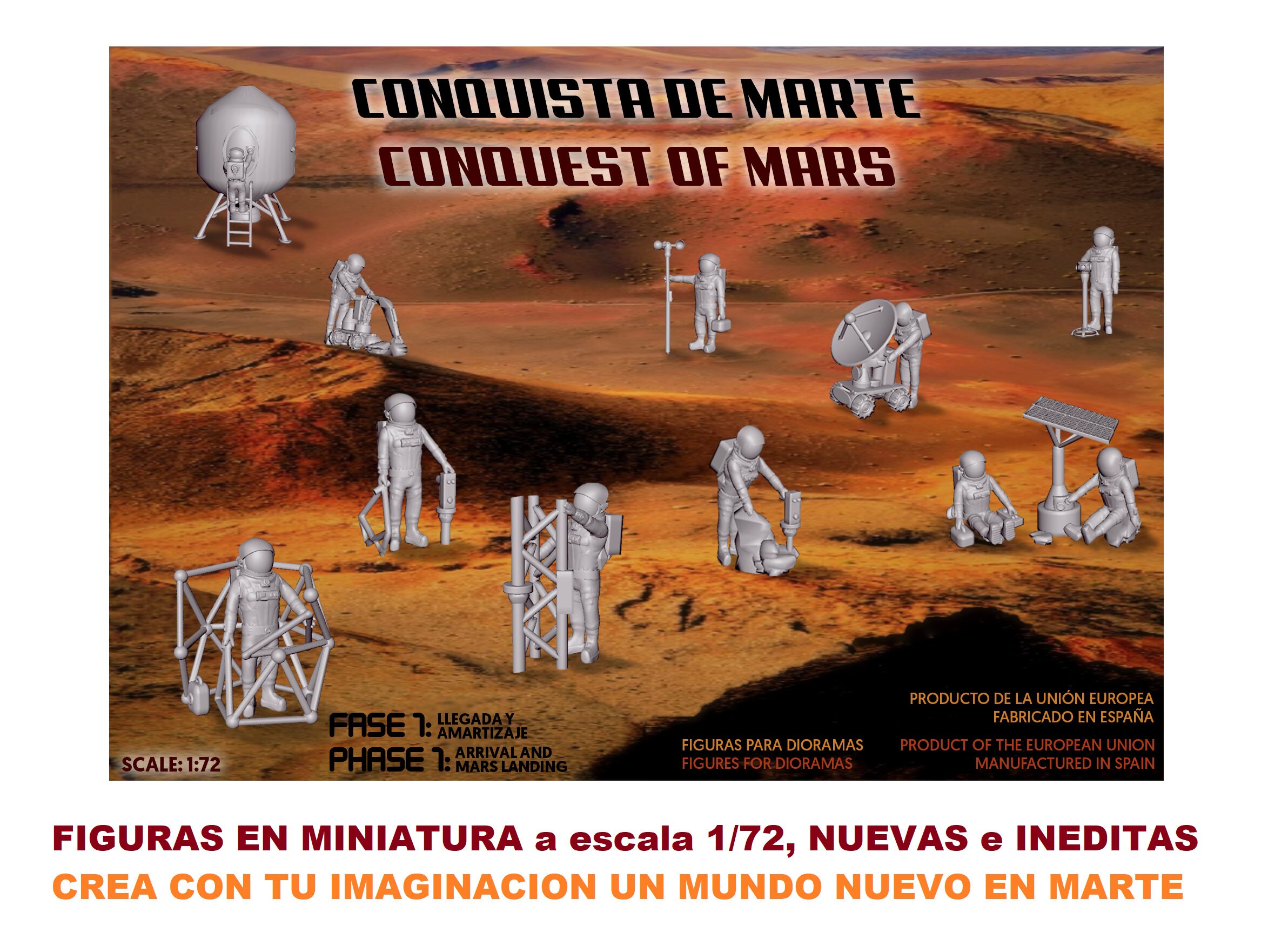 SPANISHWIT PHASE 1 Figures About the Conquest of Mars at 1/72 Scale ...