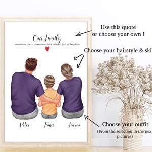 Personalised Our Family Print, Custom Family Picture, Housewarming Gift ...
