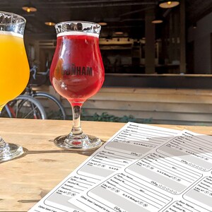 Microbrewery Flight Scorecard | Beer Rating | Brewery Scorecard ...