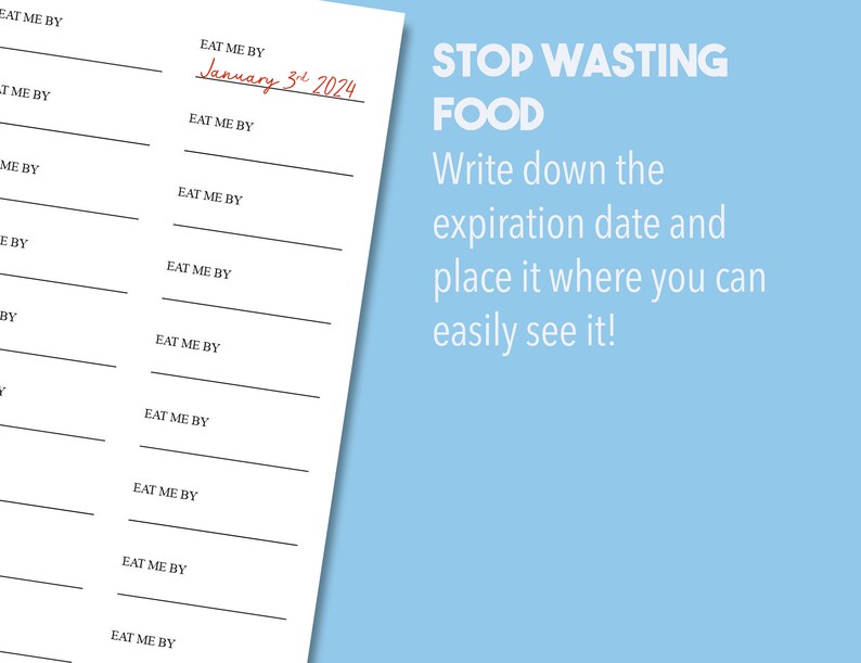 Printable Food Expiration Labels: Pantry Organization (avery 5160 ...