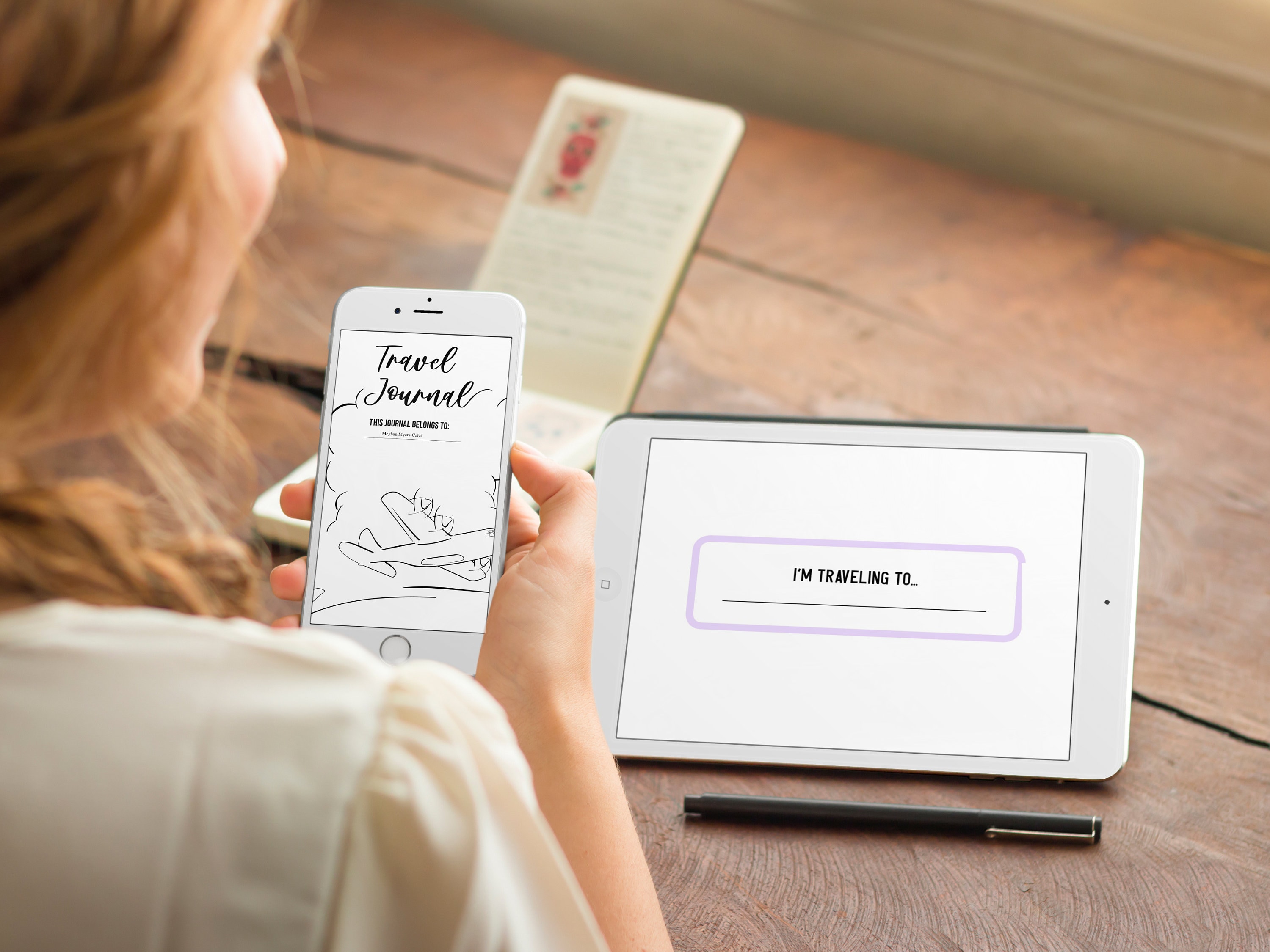 Digital Travel Planner & Journal Bundle | Travel Journal Vacation ...