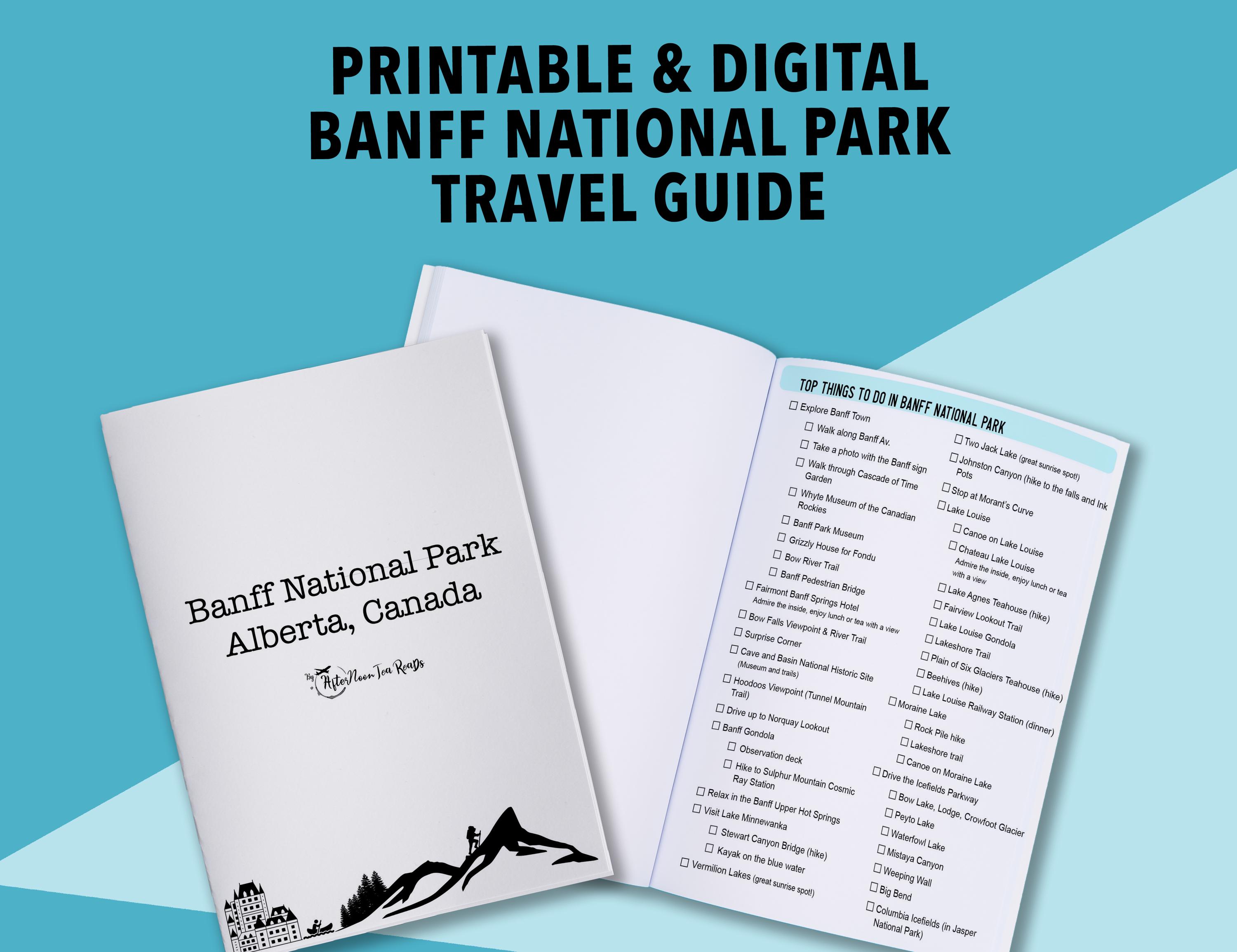 Printable Banff Travel Planner Digital PDF Things to Do in Banff ...