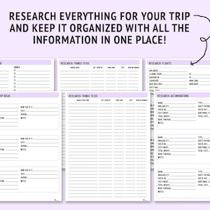 Digital Travel Planner & Journal Bundle | Travel Journal Vacation ...