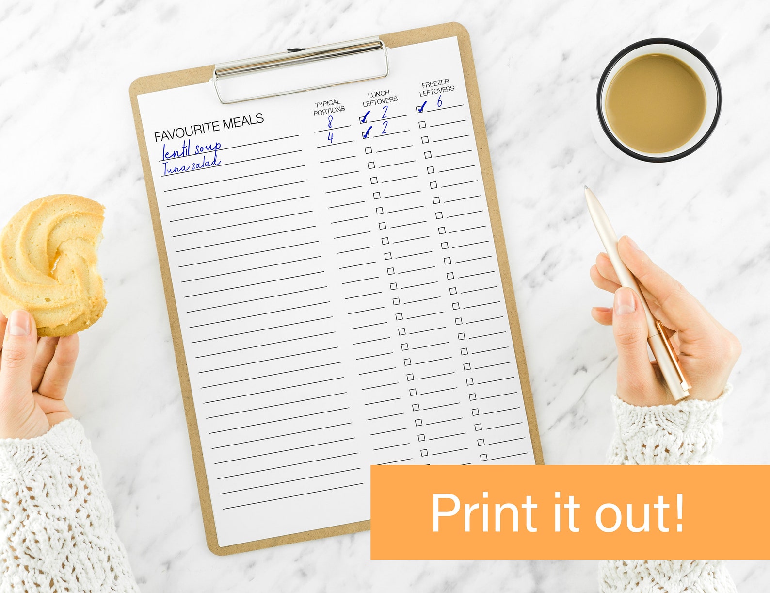 Editable Meal Plan Printable PDF Make Meal Prep Easier Zero Food Waste ...