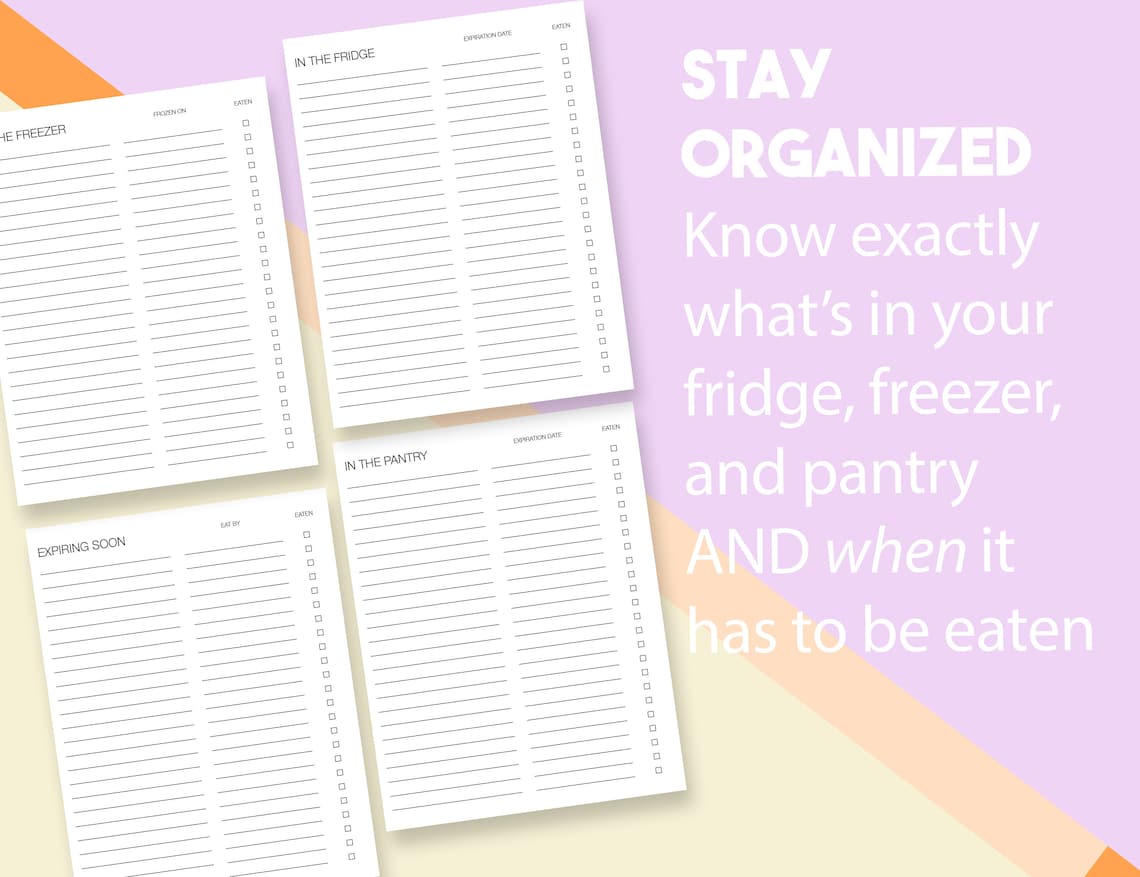 Editable Meal Plan Printable PDF Make Meal Prep Easier Zero Food Waste ...