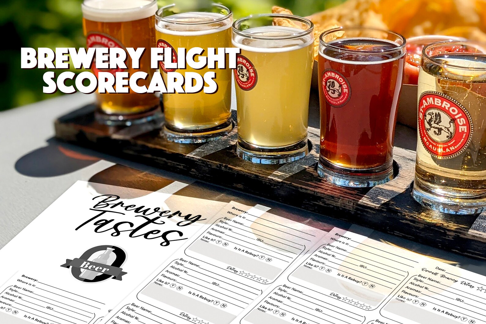 Microbrewery Flight Scorecard Beer Rating Brewery Scorecard Brewery ...