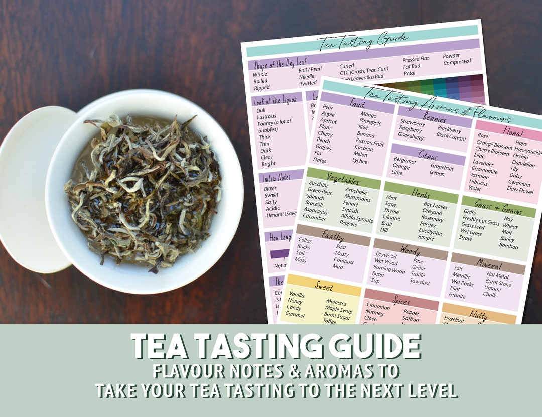Tea Tasting Notes Guide: Aromas & Flavors (digital Download) - Etsy