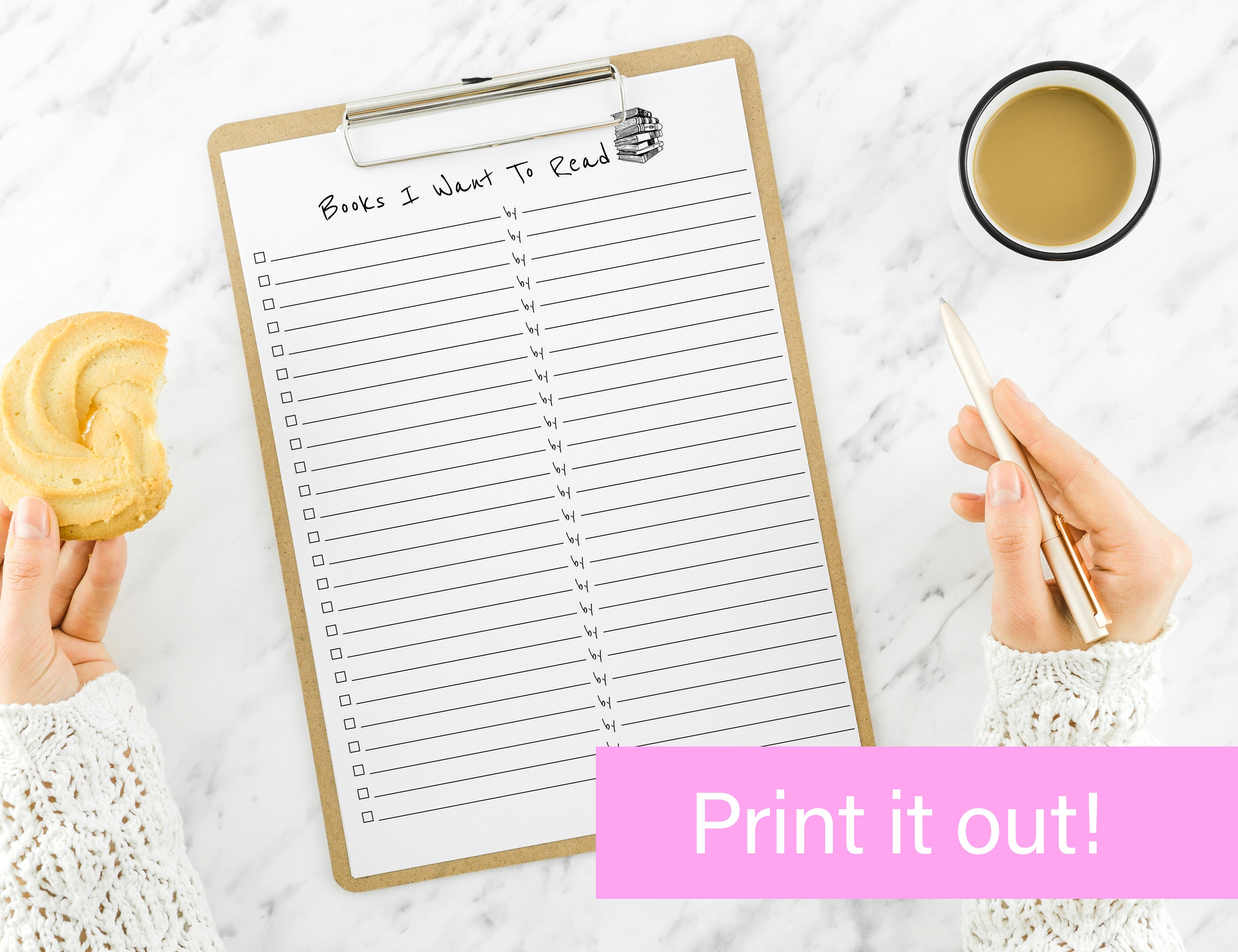 Reading List Checklist: Book Tracker Printable Template (PDF) - Etsy